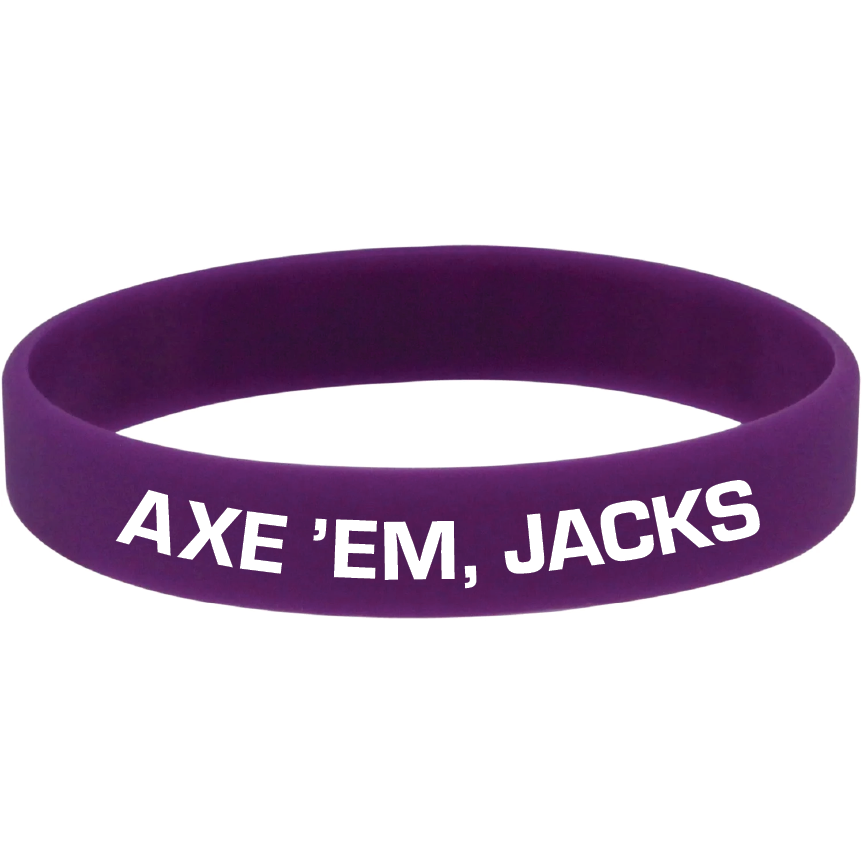 Axe 'em Jacks Purple Wristband | Jack Backers College Bookstore